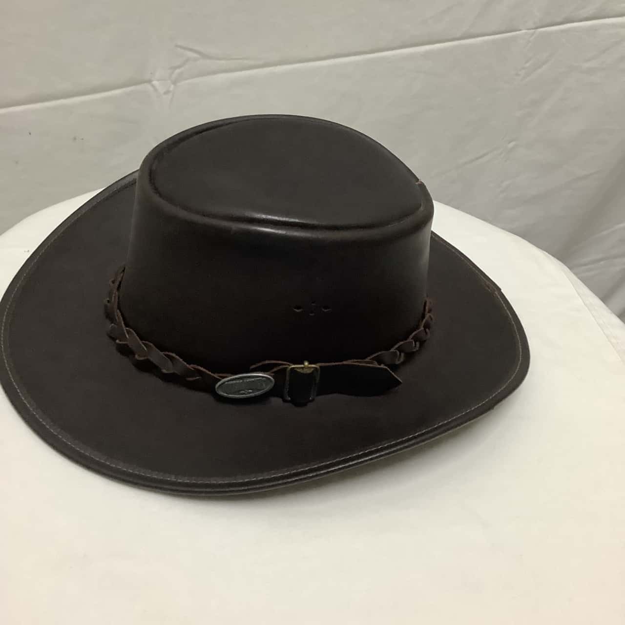 Overlander Mens Size S Brown Leather Hat