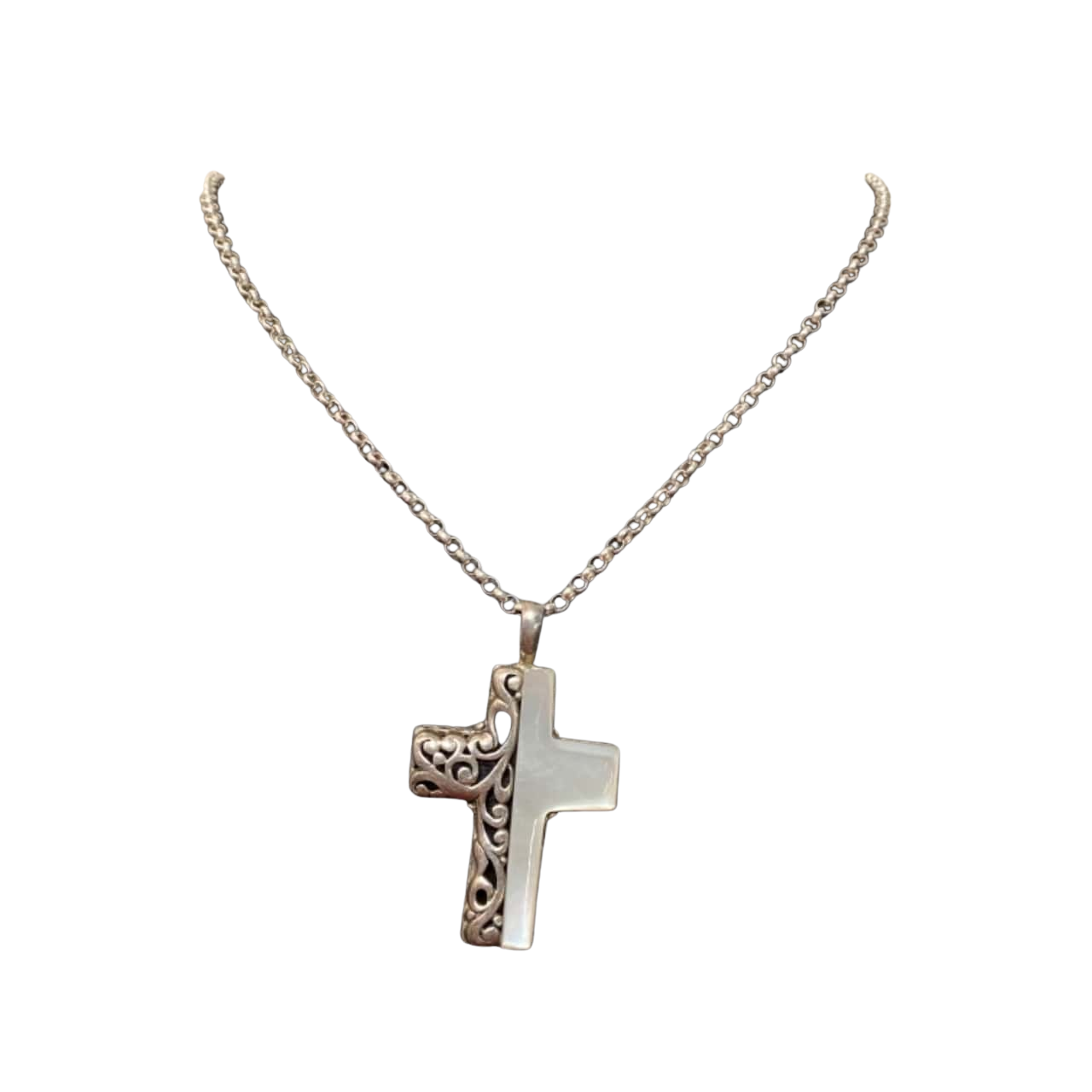 Silver Chain with Cross