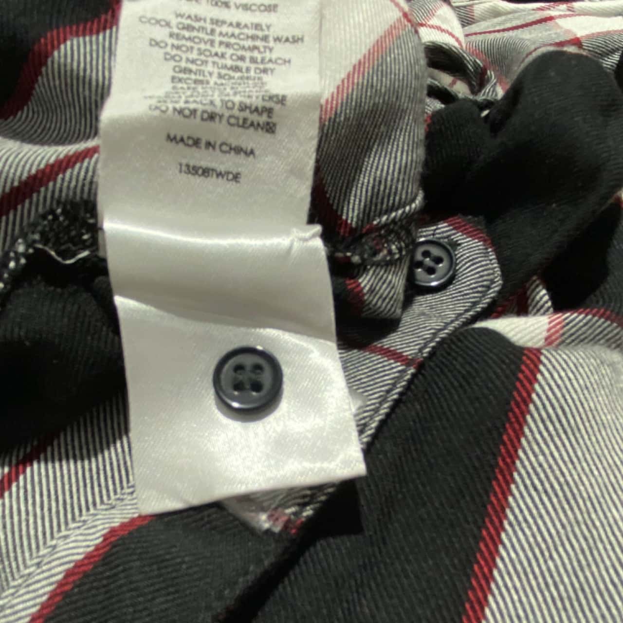 Decjuba. Womens Size 14. Long Sleeve Shirt. Checked Black and with ...