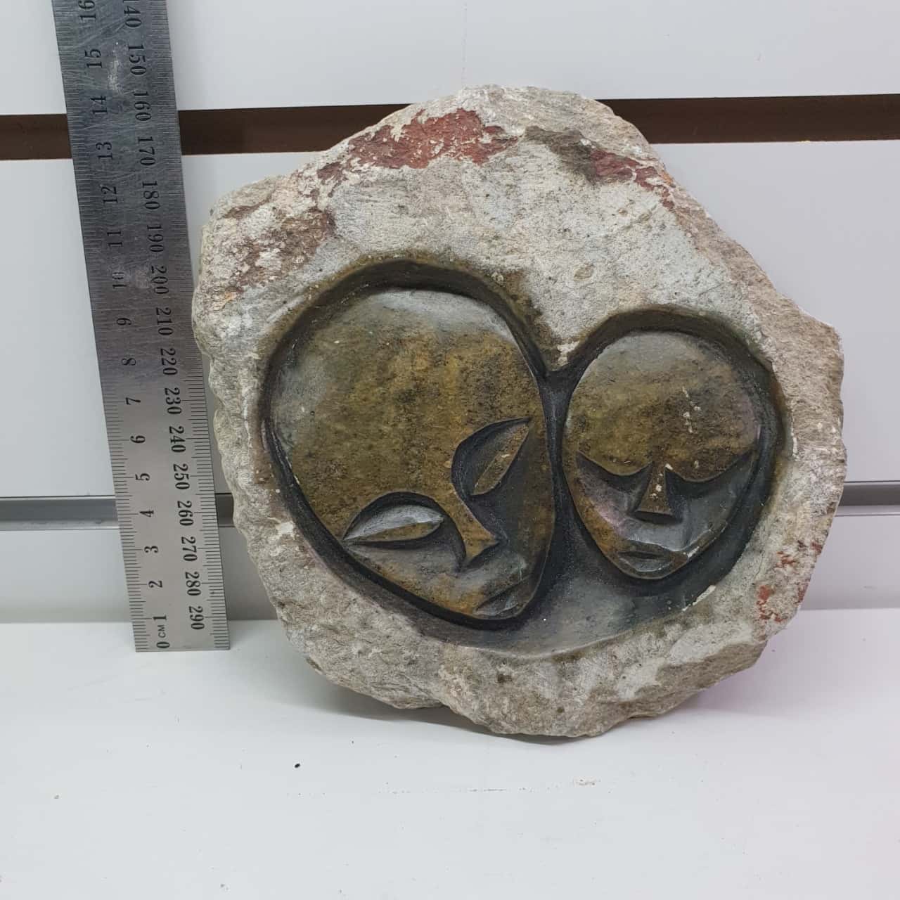 Alien Faces Rock Art Tablepiece Paperweight Ornament (s)