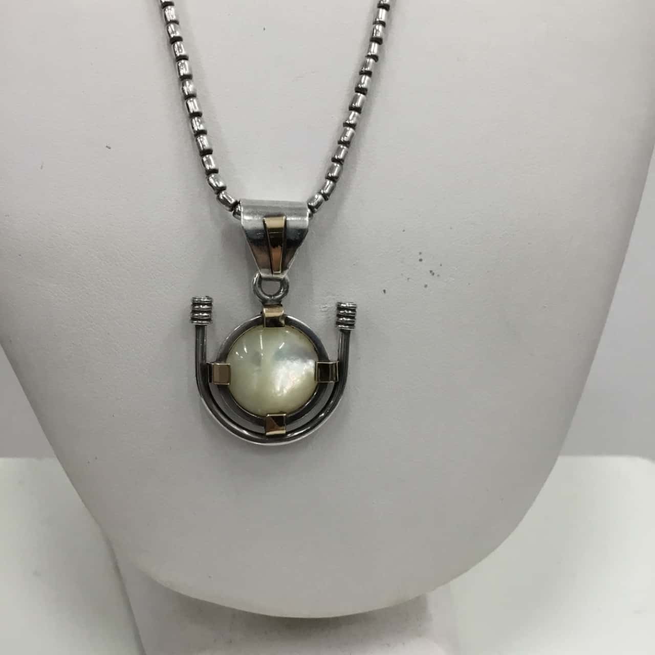 Sterling Silver White Stone Pendant Necklace(s)
