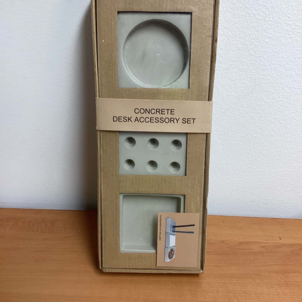 Concrete desk accessory set (s)