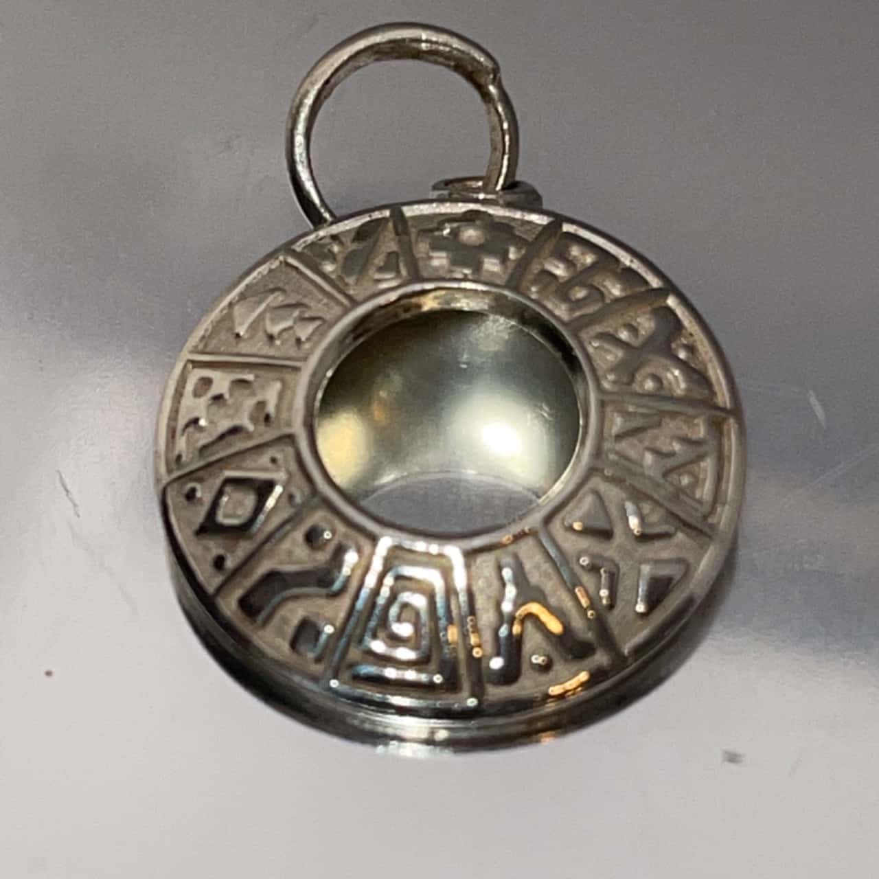 Women’s Pendant Marked 950 Aztec Design(s)