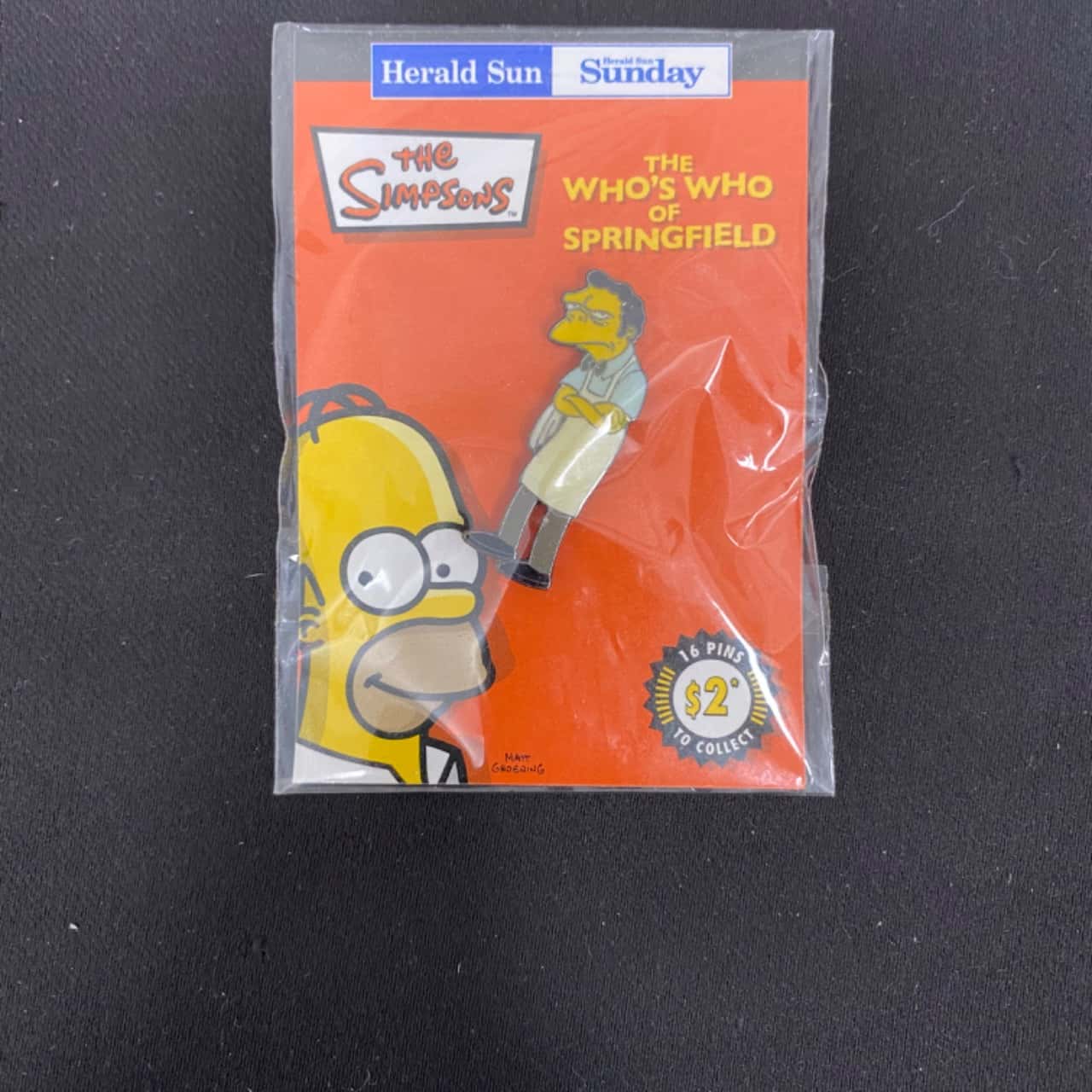 x2 Herald Sun The Simpsons Pins NEW