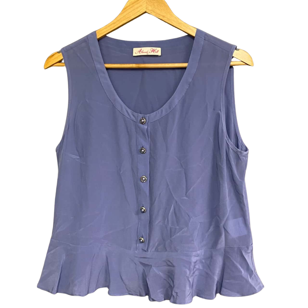 Alannah Hill Give Me A Diamond Blouse Womens Size 14 Sleeveless Blue (s)