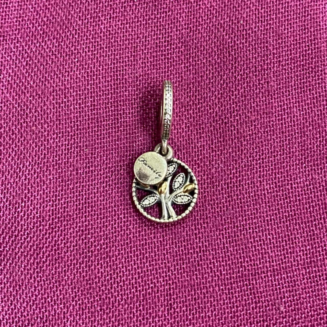 Womens Pandora 925 Silver “Family” and Tree Charm(s)