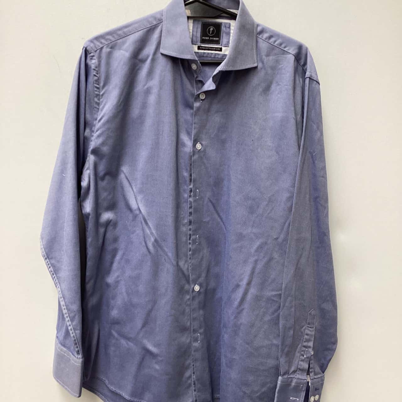Peter Jackson Mens Business Shirt Blue / Checked 42(s)