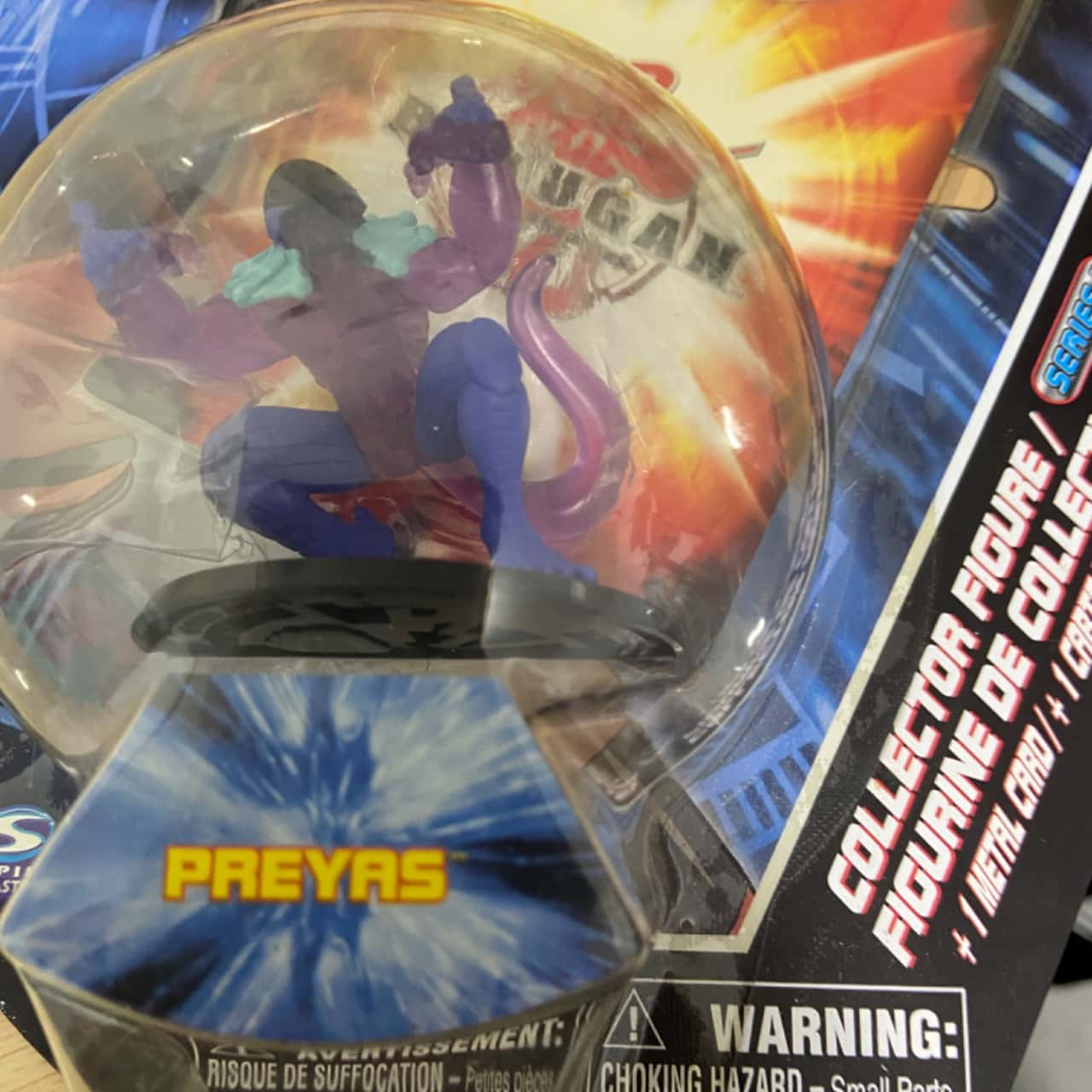 Rare Original Bakugan Collector Figure With Card Series 1 Preyas(s)