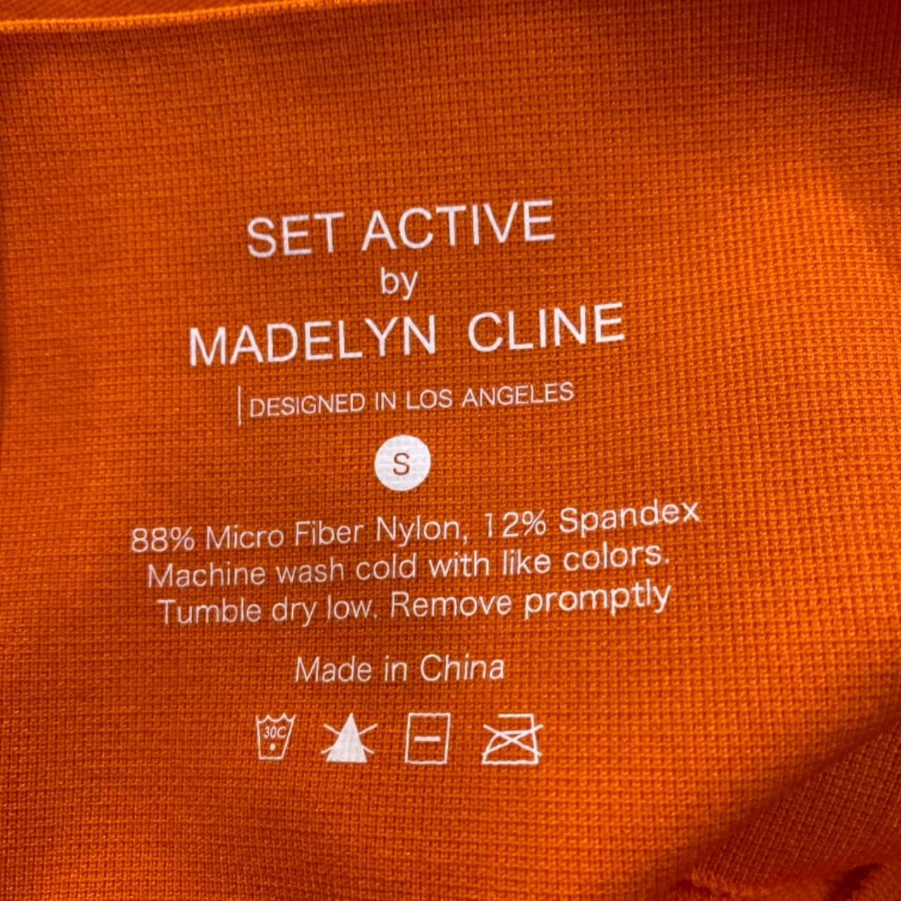 Set Active by Madeline Cline Womens Size S Orange