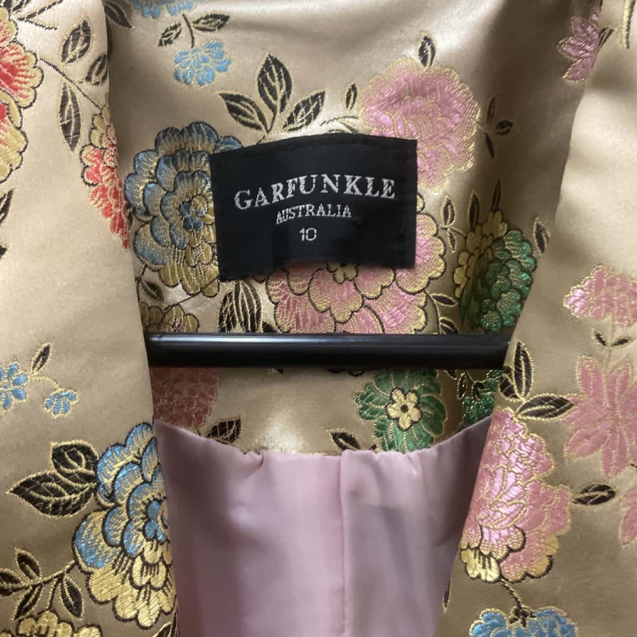 Women’s Garfunkle Size 10 Suit Jacket Floral / Gold Vintage(s)