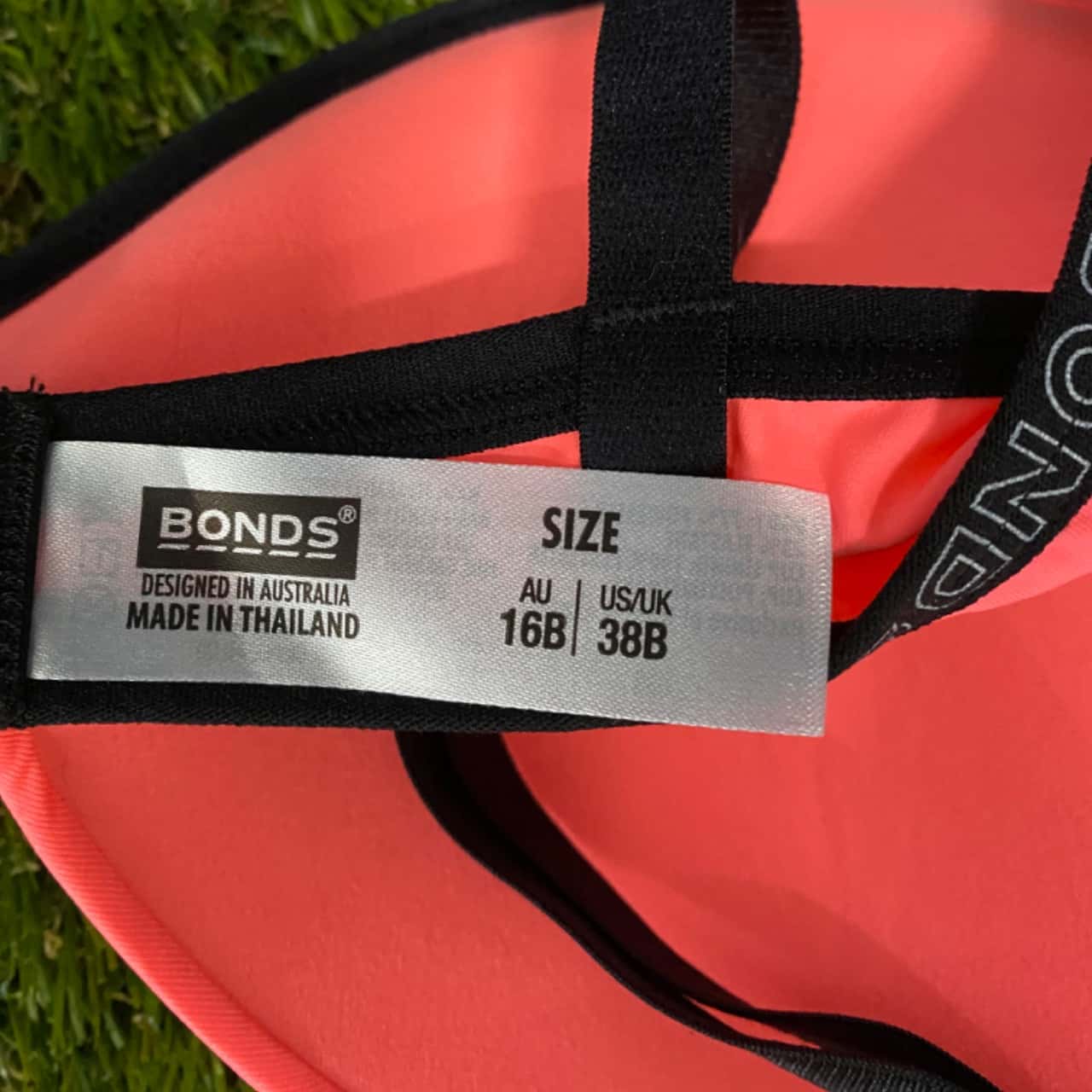 Bonds Womens Size 16 Black / Pink (s)