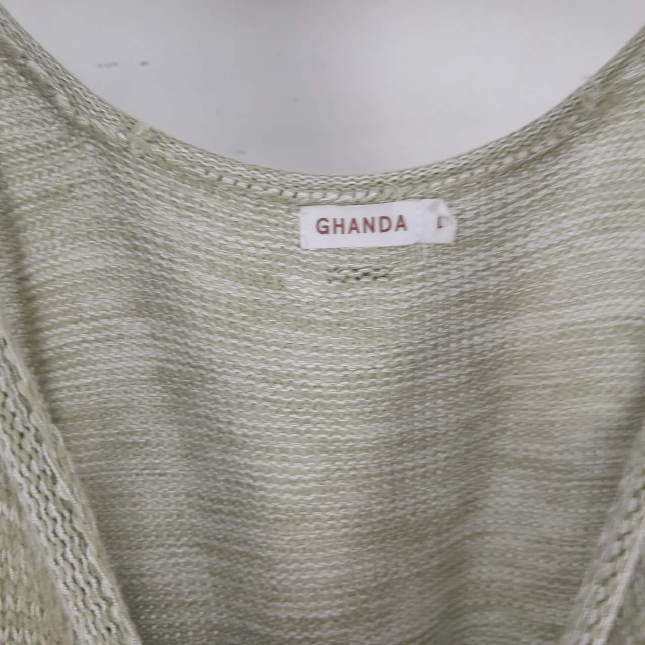 Ghanda Womens Size L Singlet Green (s)