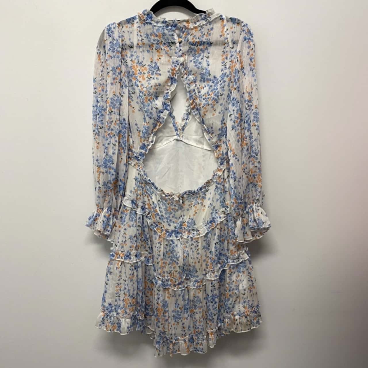 BNWT Angel Biba Womens Size 12 Long Sleeve Blue / Orange / White (s)