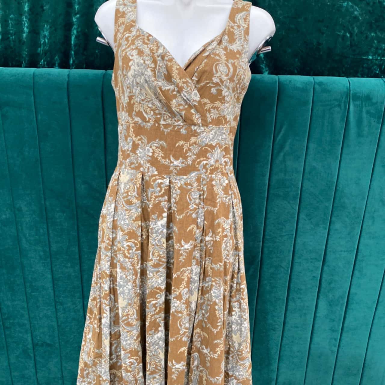 LazyBones Brown Patterned Dress Size M(s)