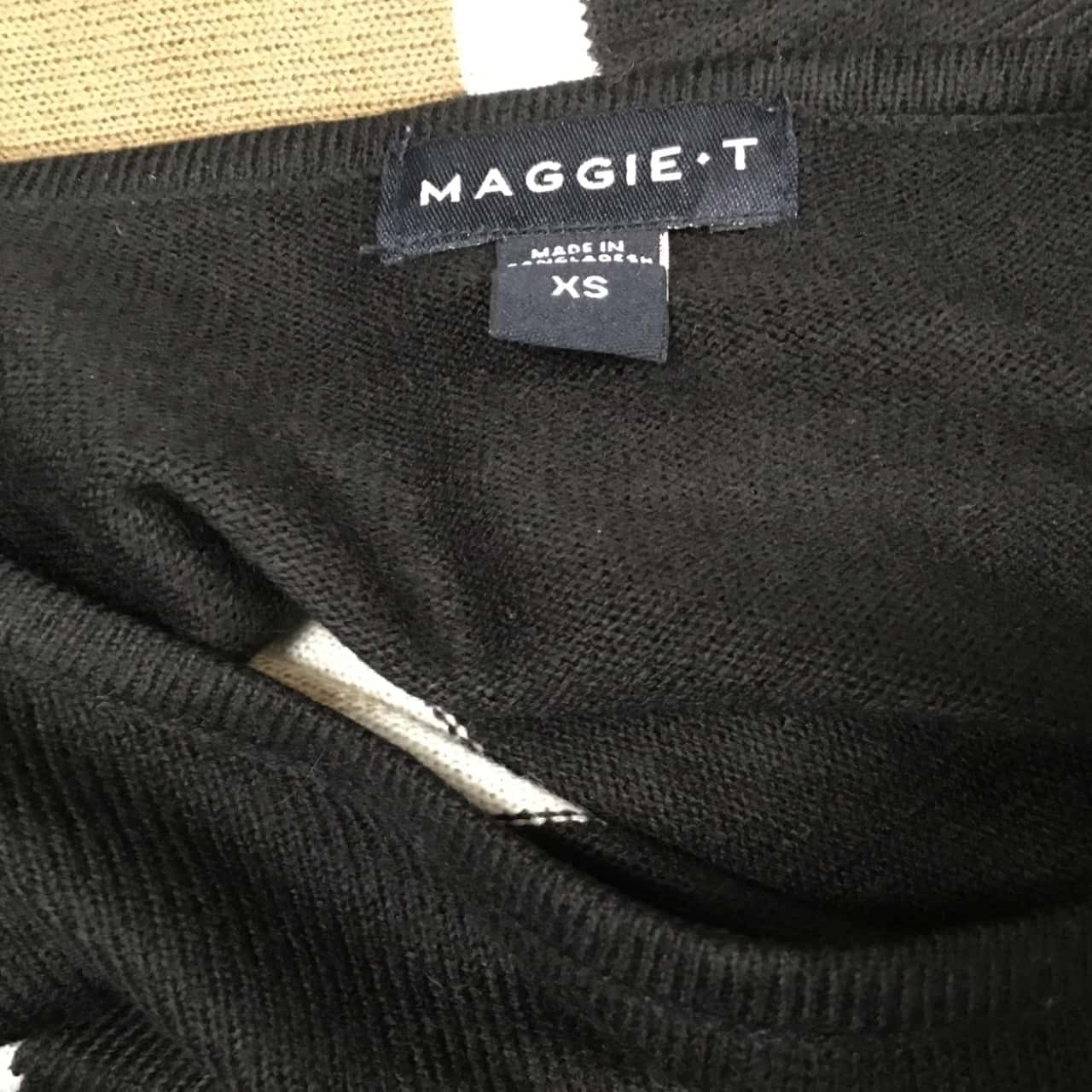 Maggie T Black Patterned Size XS