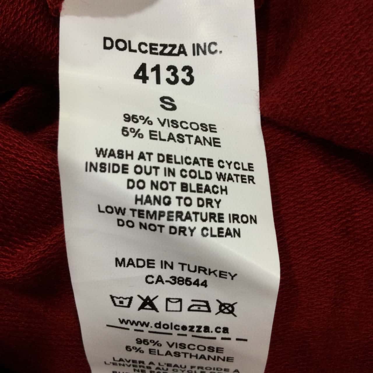 Dolcezza, Womens Stretch Dress Size S Red (s)