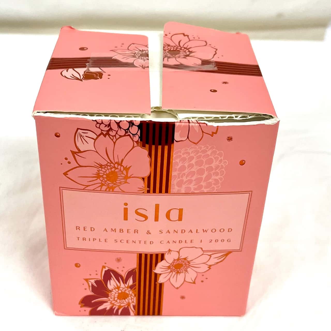 Isla Red Amber & Sandlewood Triple Scented Candle-just beautiful(s)