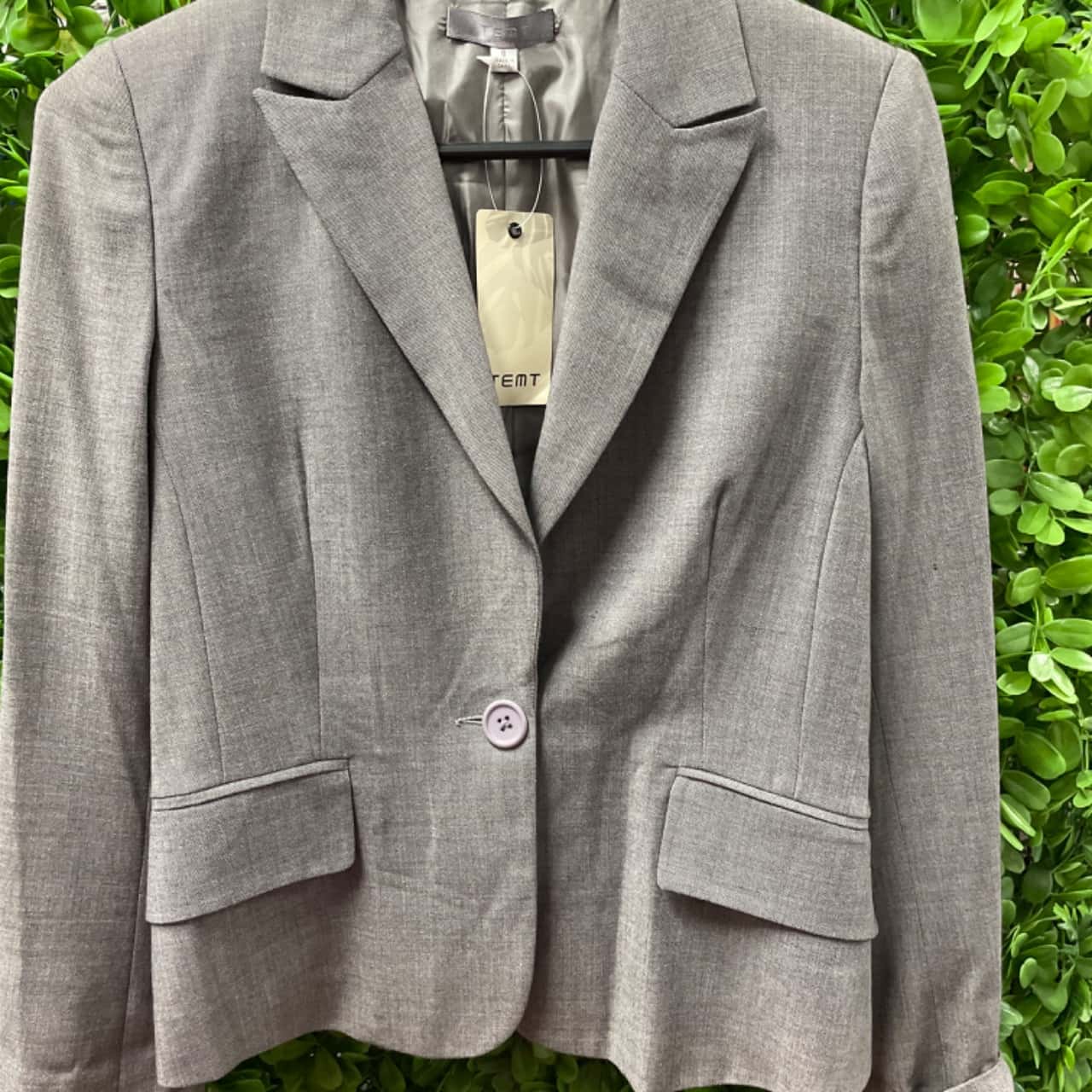 Temt Womens Size 8 Button Up Grey (s)