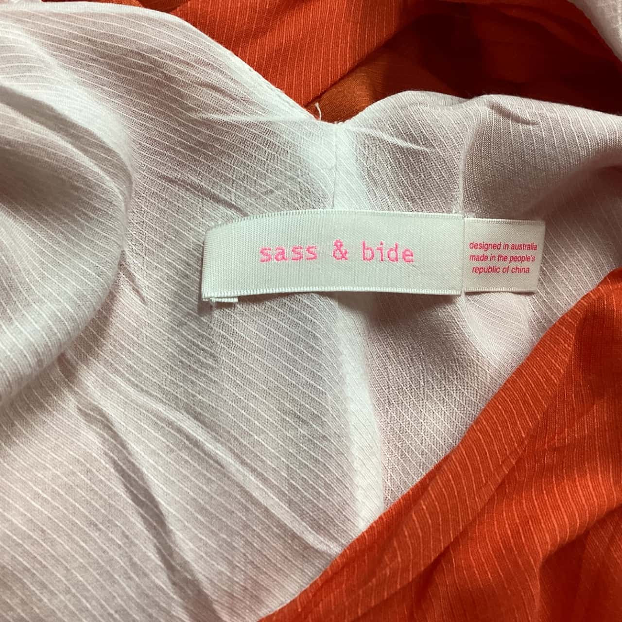 Sass & Bide Womens Size 12 Sleeveless Jumpsuit Orange