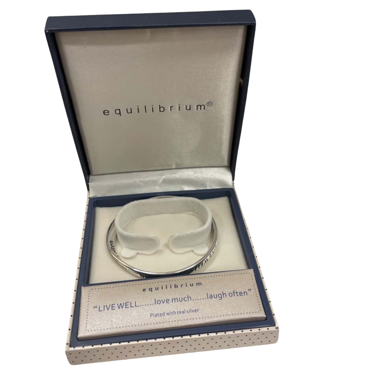 Equilibrium Womens Bracelet 'Live well...Love much... laugh often"