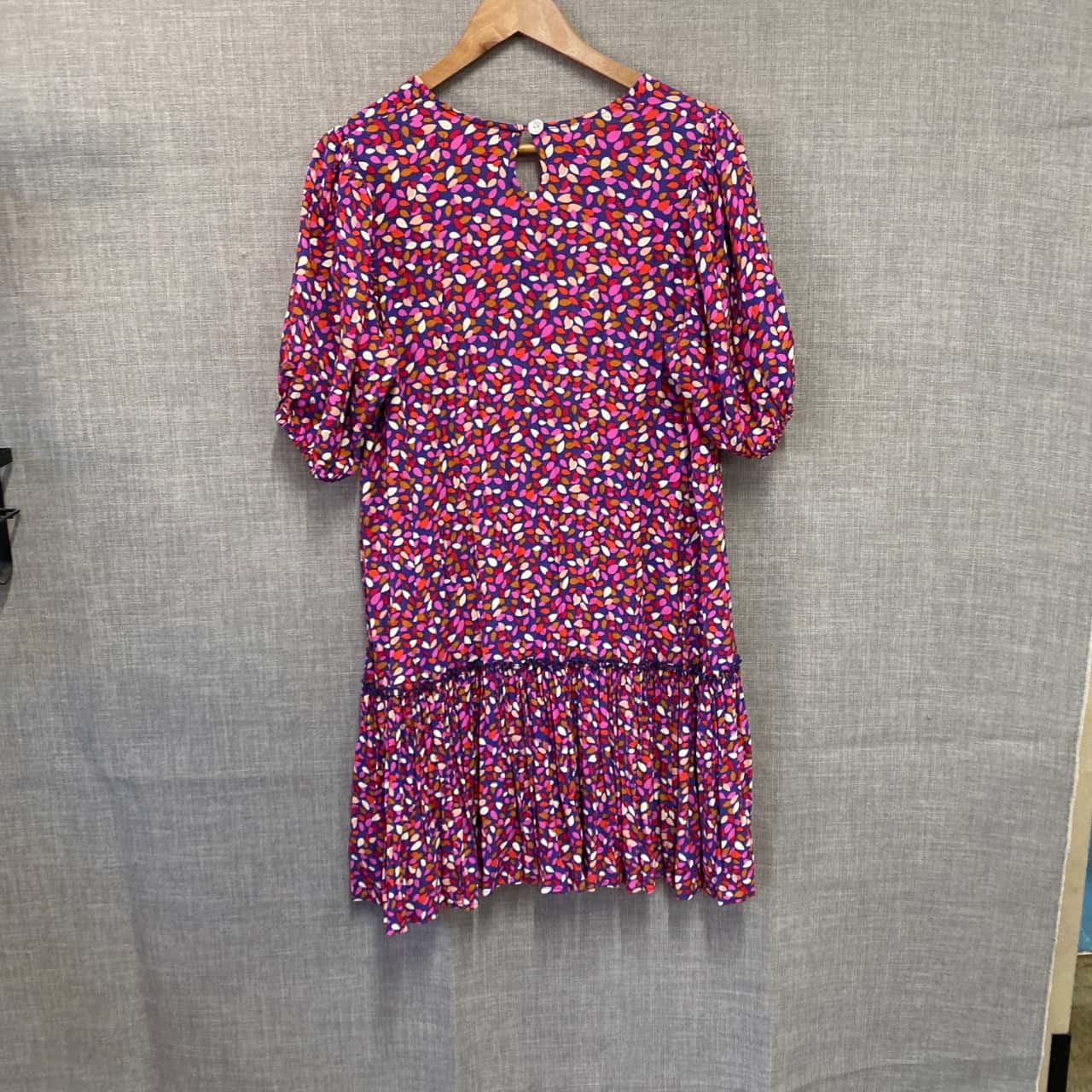 Mister Zimi Womens Size 8 Midi Dress Pattern / Pink / Purple