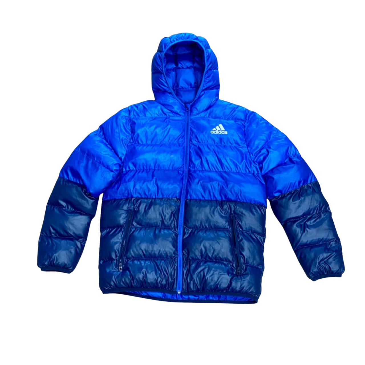 Adidas Youth Puffer Size 13 / 14 Jacket Blue (s)