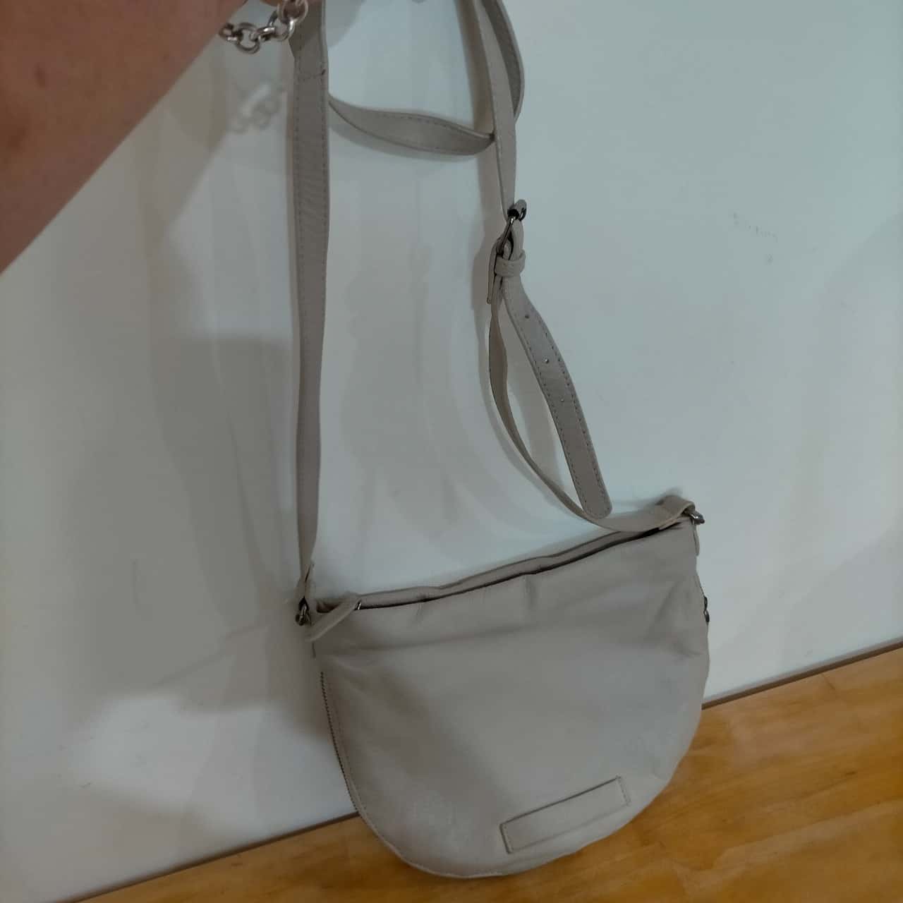 ELK Leather Small Handbag grey / beige Colour VGUC(s)
