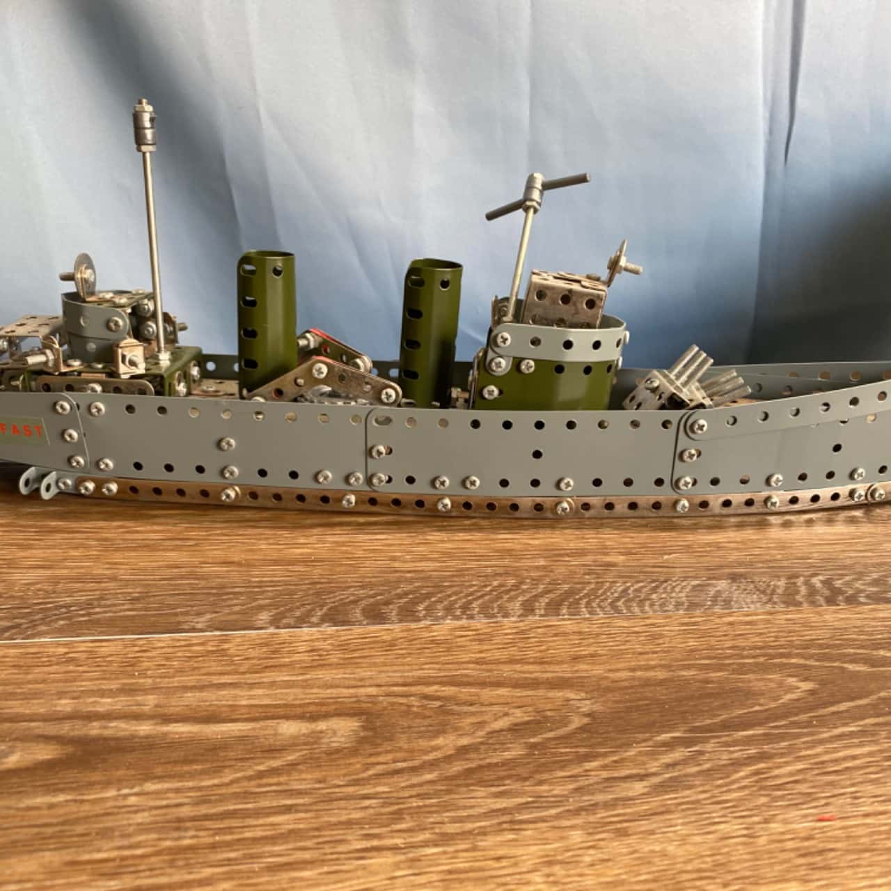 HMS Belfast construction model