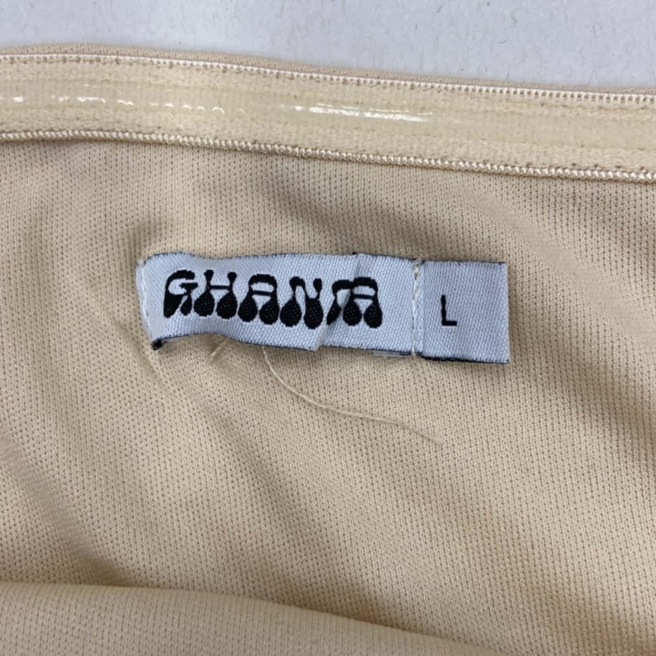 Ghanda Womens Size M Strapless Dress Beige (s)