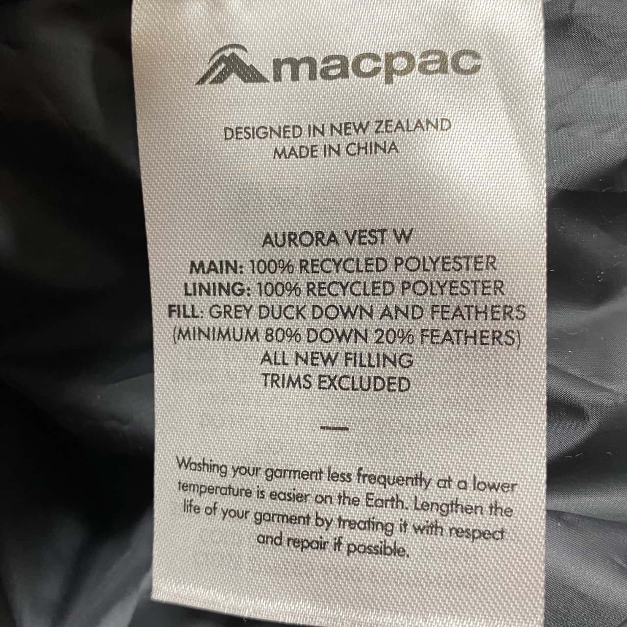 Macpac Womens Size 10 Purple Hooded Puffer Gilet