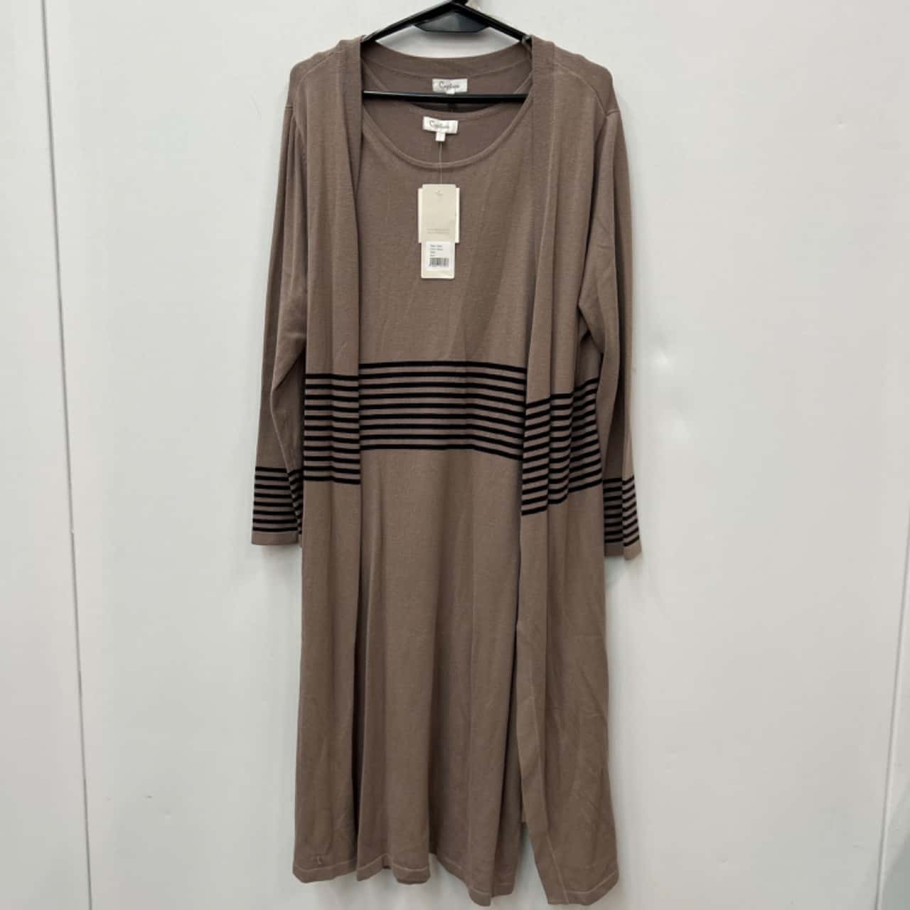 NEW - Capture Mocha tank maxi dress and cardigan set - Size L