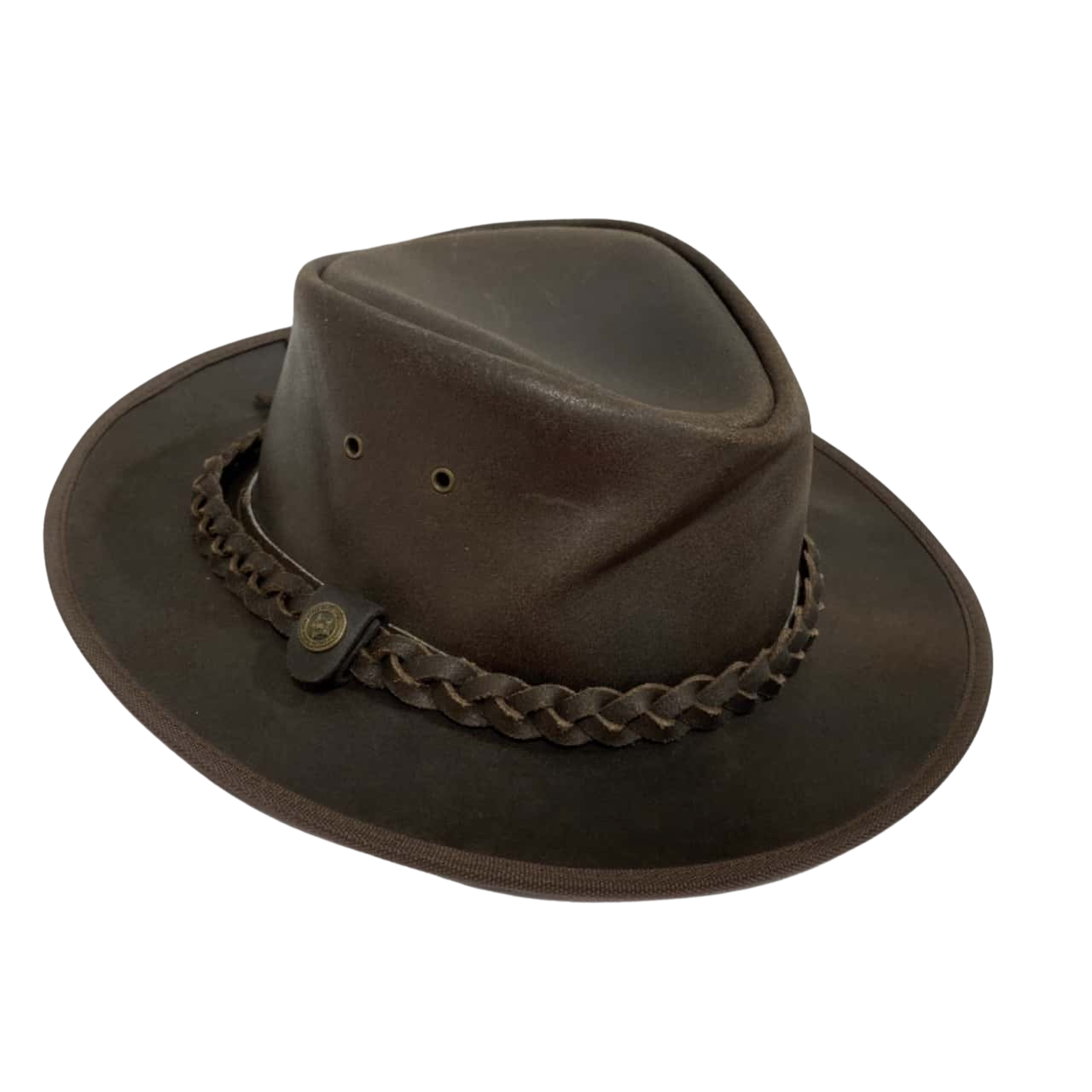 Mens Jack Daw Brown Leather Hat Size M