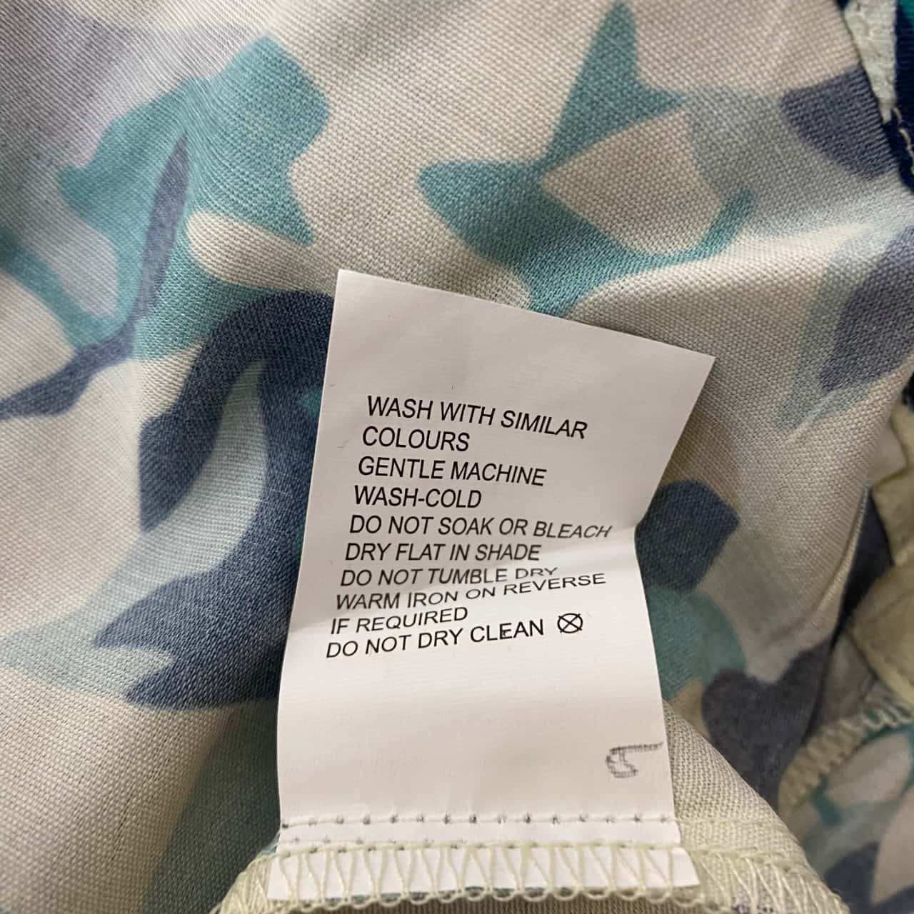 Grace Hill Womens Size 14 Midi Dress Blue / Green/Floral / White