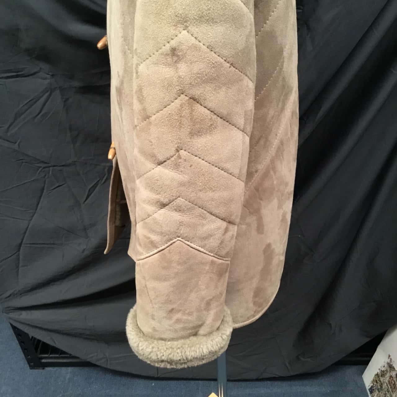 Vintage Scaffa Brown Sheepskin Suede Jacket - Size 36