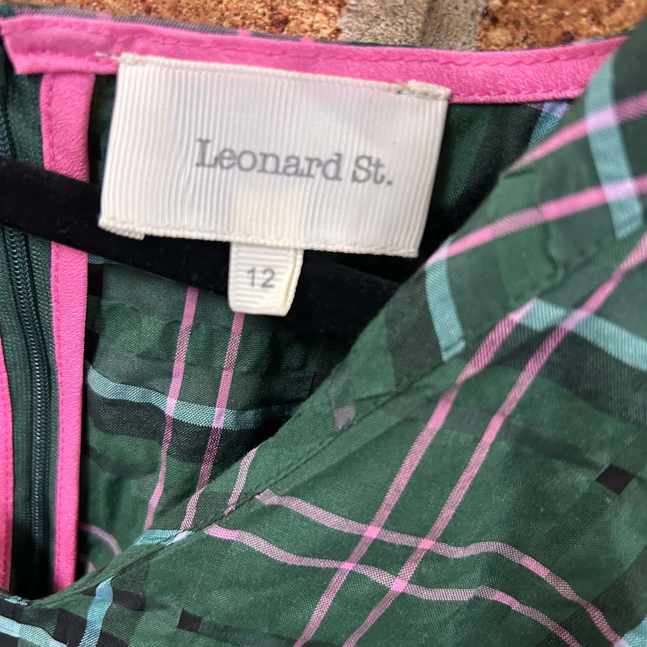 Leonard St Womens Size 12 Checked / Green