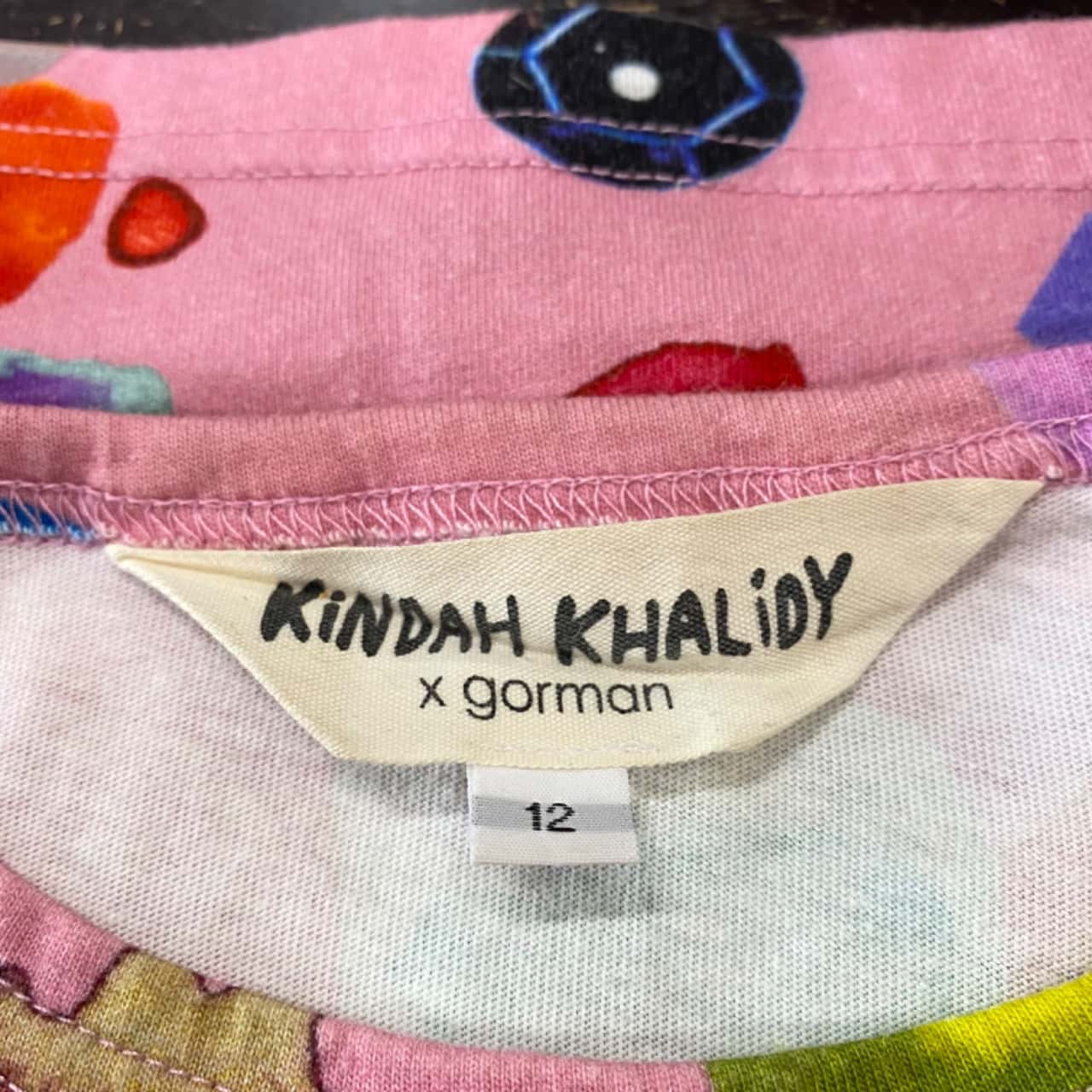 Gorman / Kindah Khalidy Pink Abstract Patterned Sleeveless Top Size 12(s)