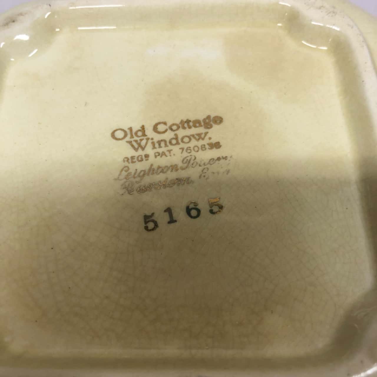 Antique covered vegetable dish OLD COTTAGE WINDOW Leighton Pottery 5165(s)