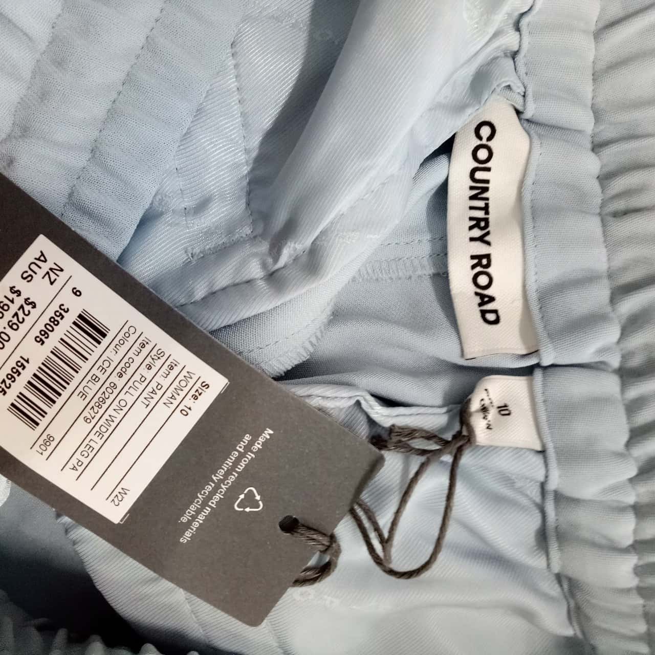 Country Road Womens Size 10 Pale Blue Wide Leg Pants(s)