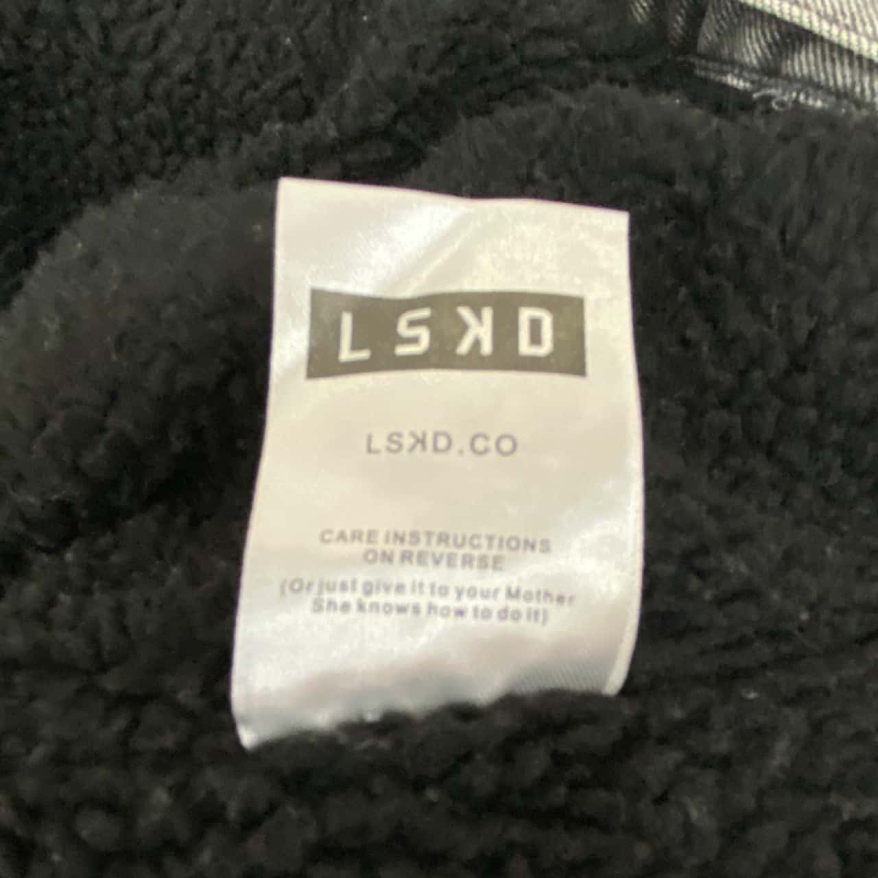 LSKD Mens Size XXL Denim Jacket Black