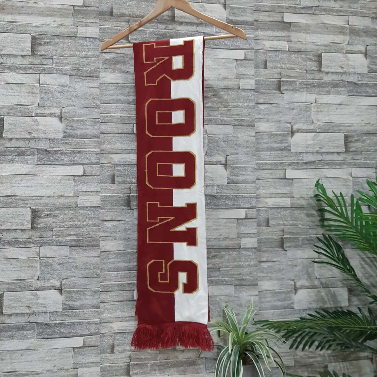 Maroons State of Origin Adult Scarf Unisex Khaki / Maroon / White (s)