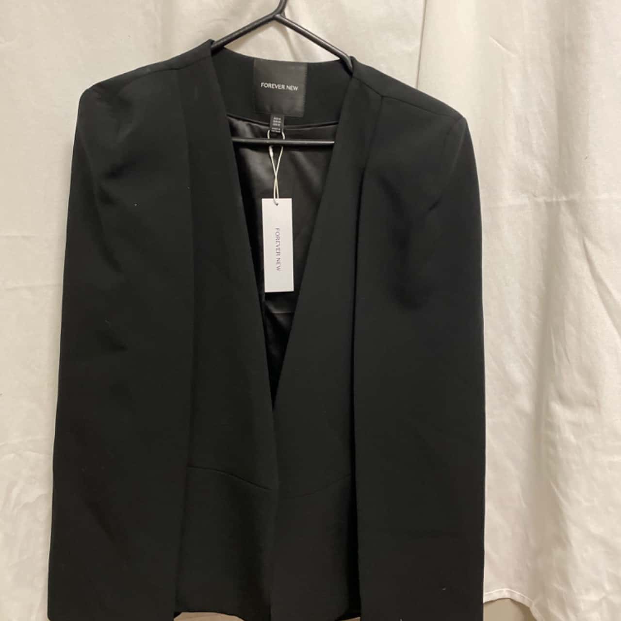 Forever New Womens Size 18 Open Jacket Black (s)