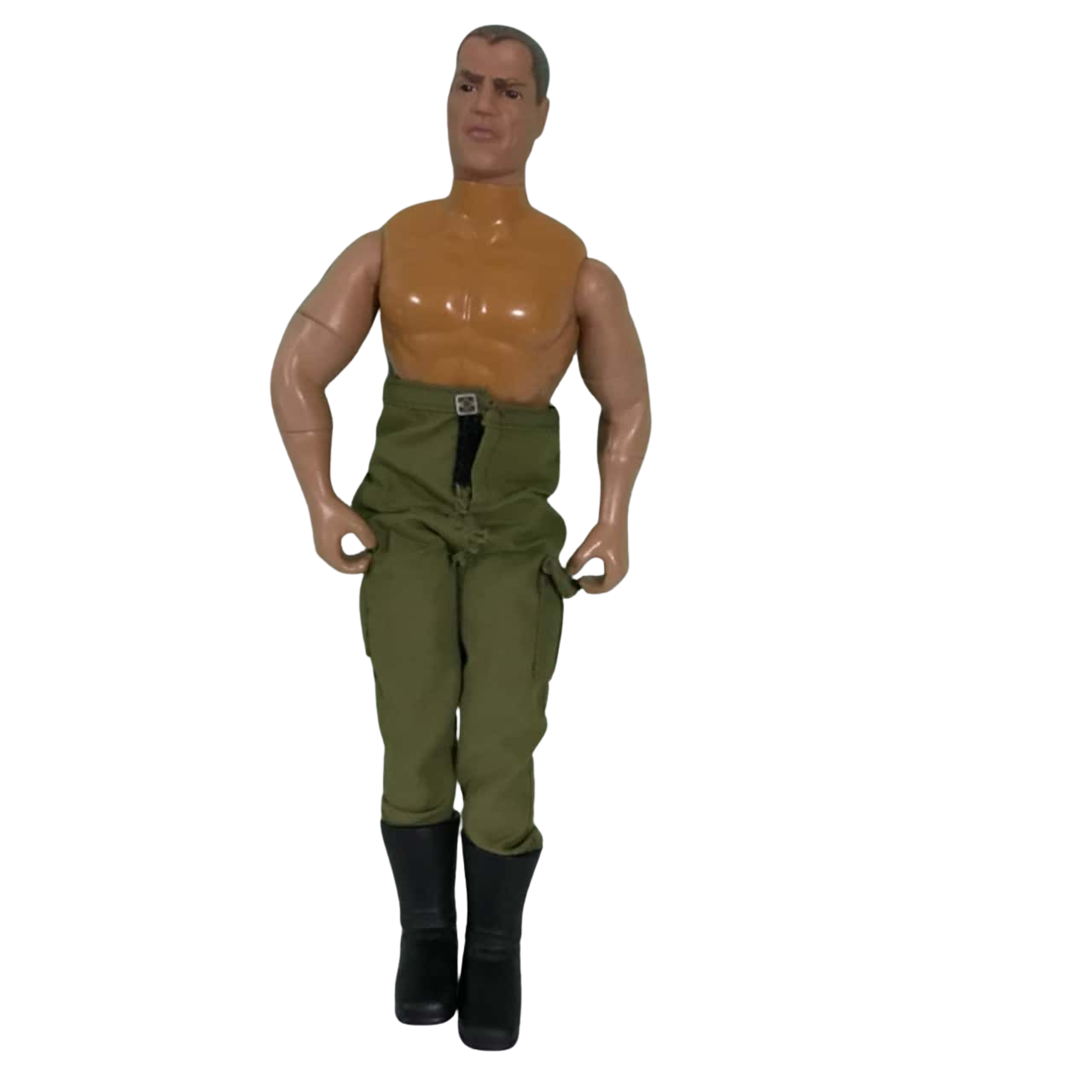 1992 Vintage Combat Action Man Topless Khaki Pants Black Boots
