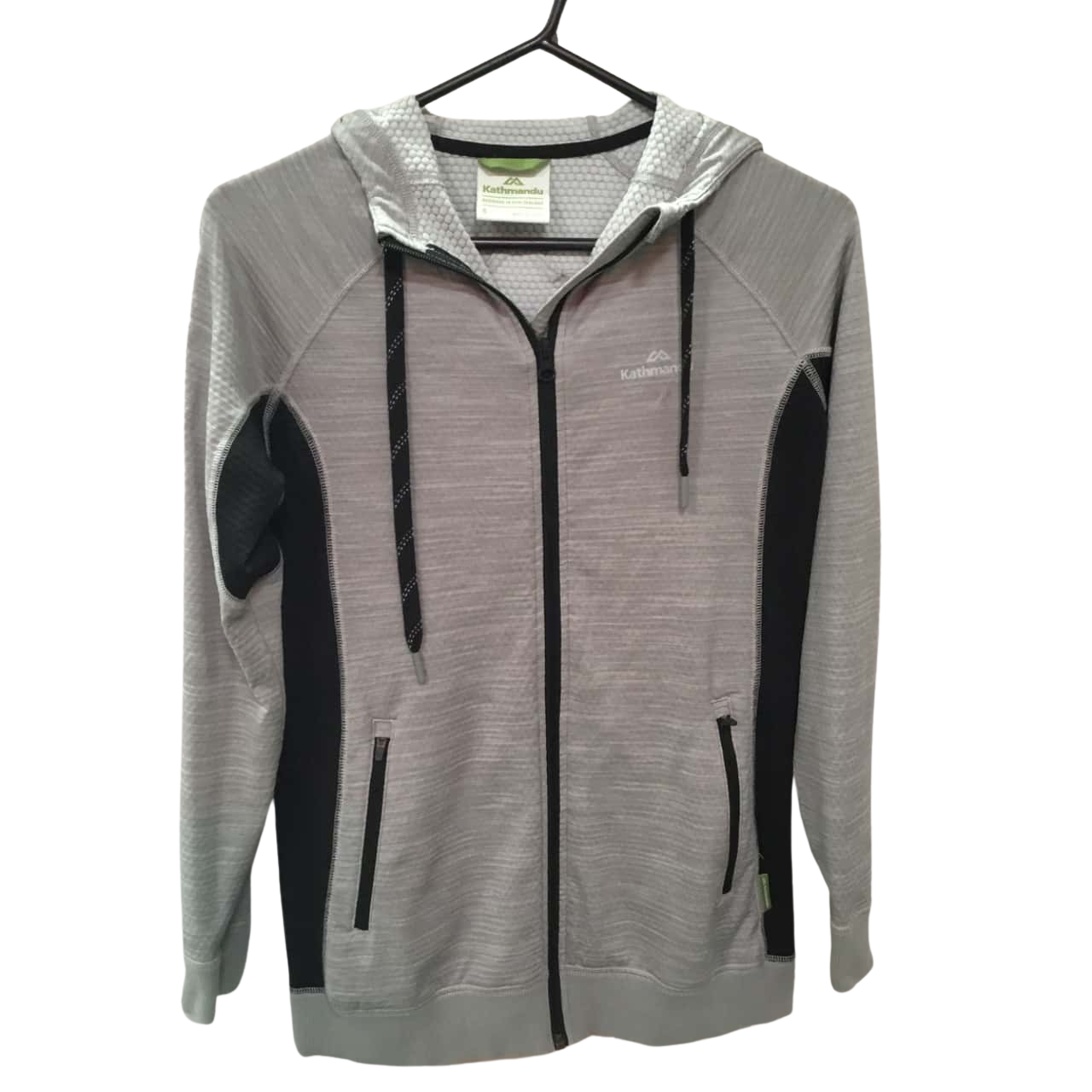 women-s-kathmandu-size-8-hood-jacket-black-grey