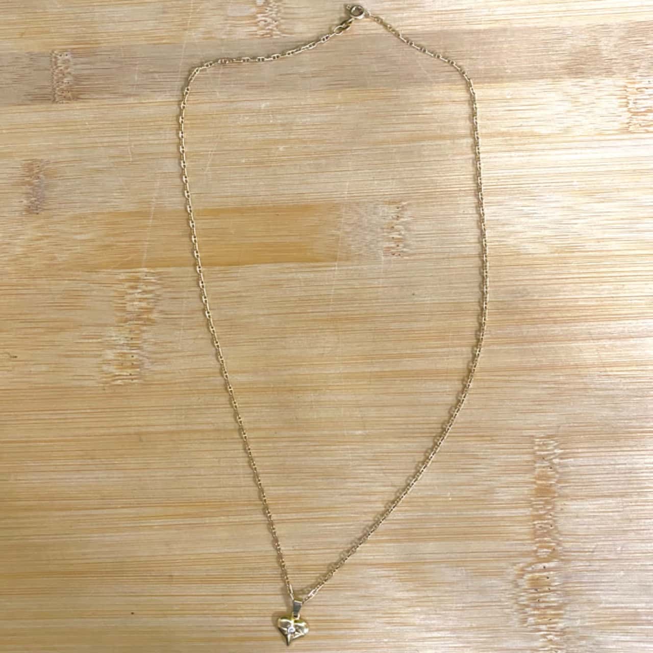 14-Karat Gold Heart Necklace (Stamped 585)(s)