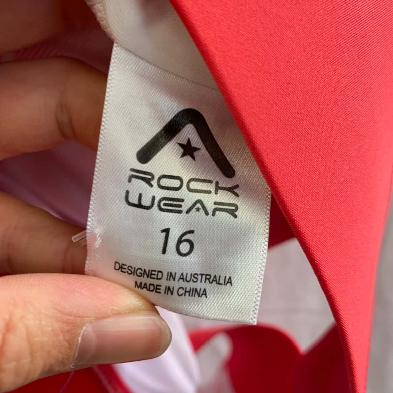 Rockwear Womens High Impact Sports Bra Size 16 Pink (s)