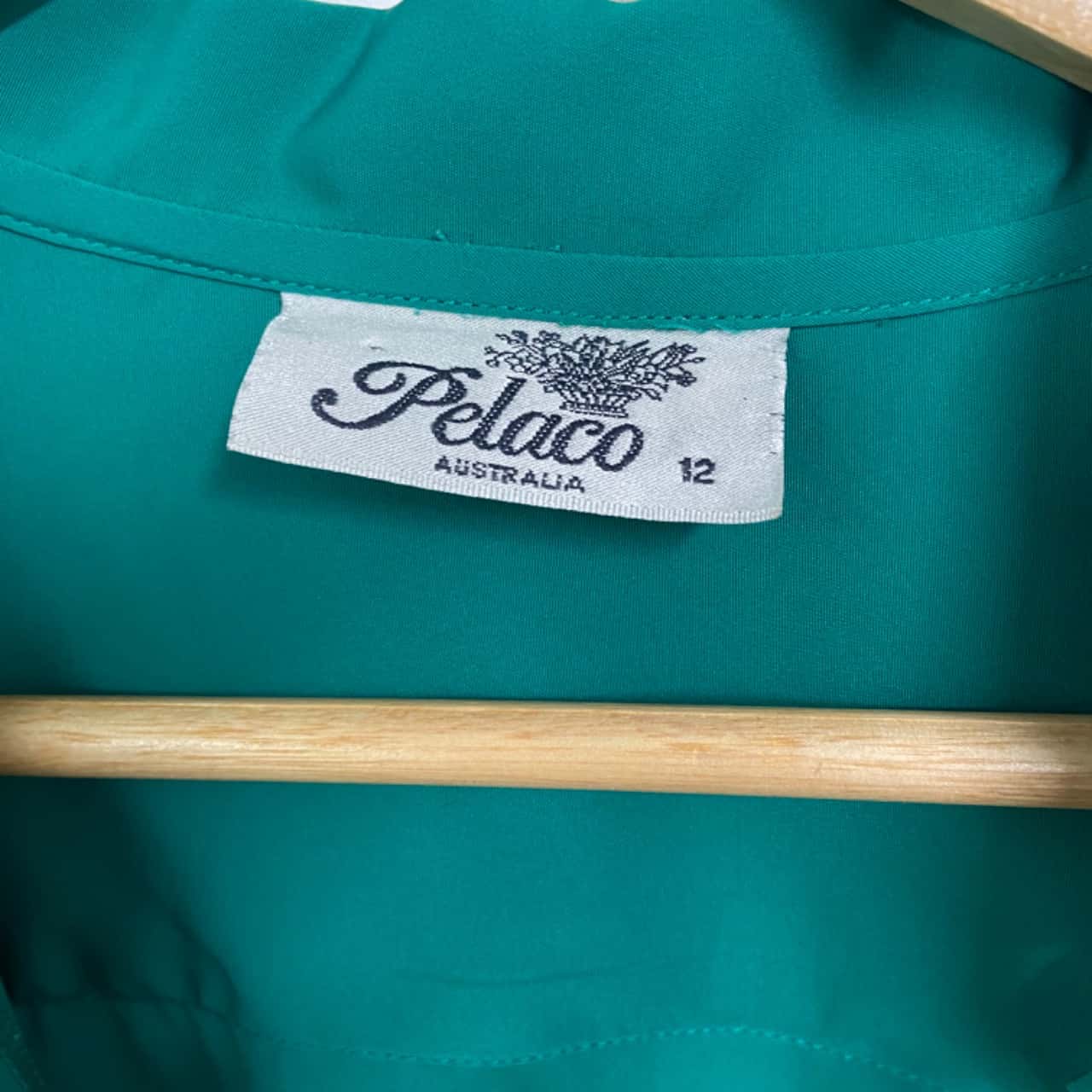 Pelaco Womens Size 12 Button Up Green