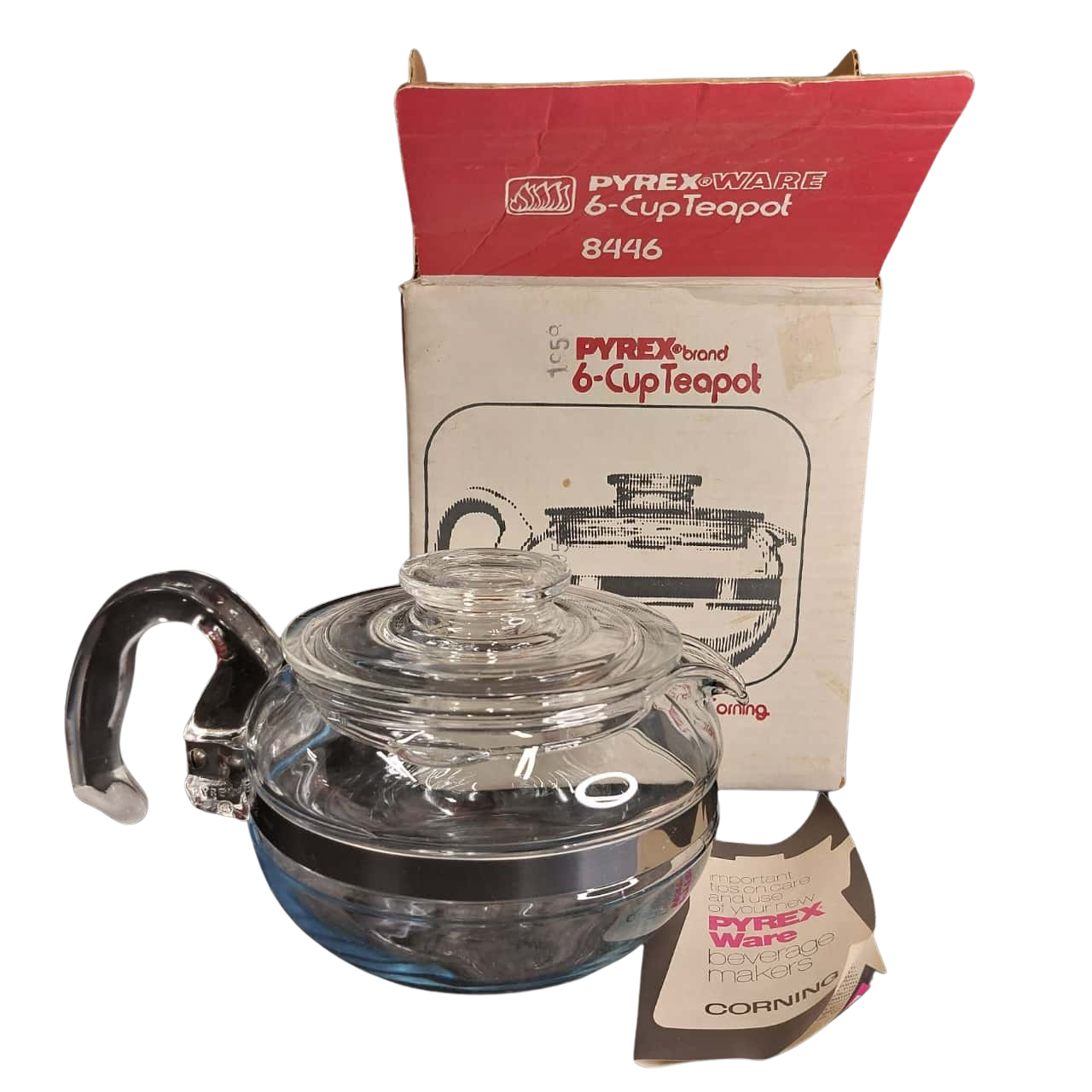 Pyrex Ware from Crown Corning 6 cup Teapot Vintage