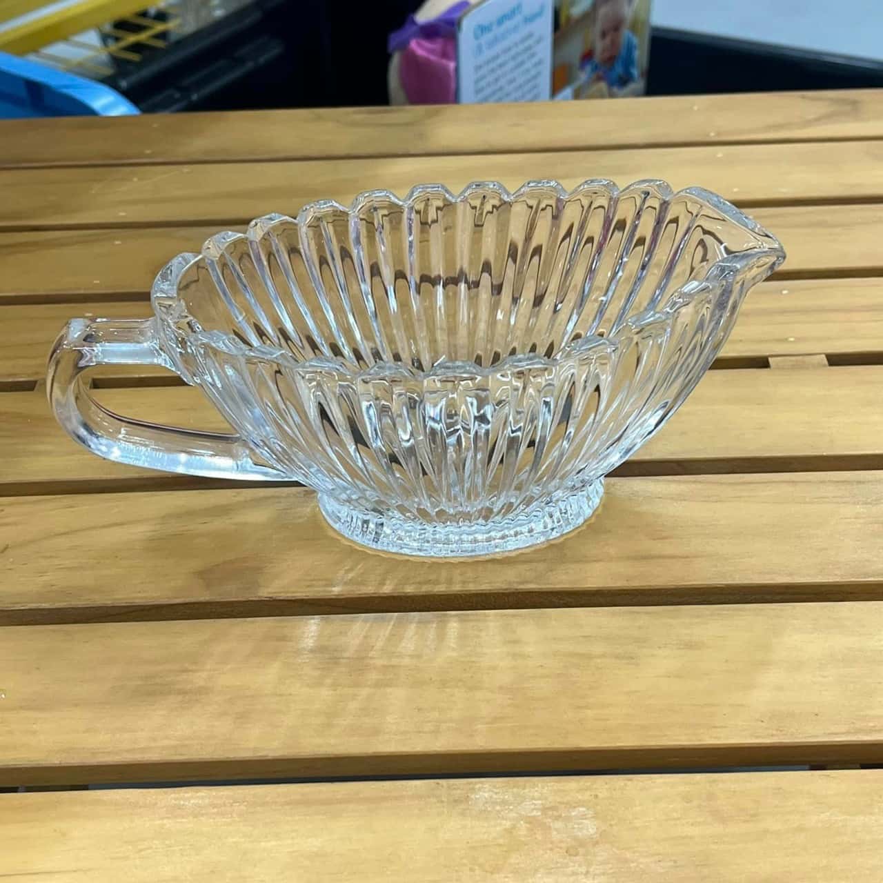 Mikasa Crystal Gravy/Custard/Sauce Jug Boat