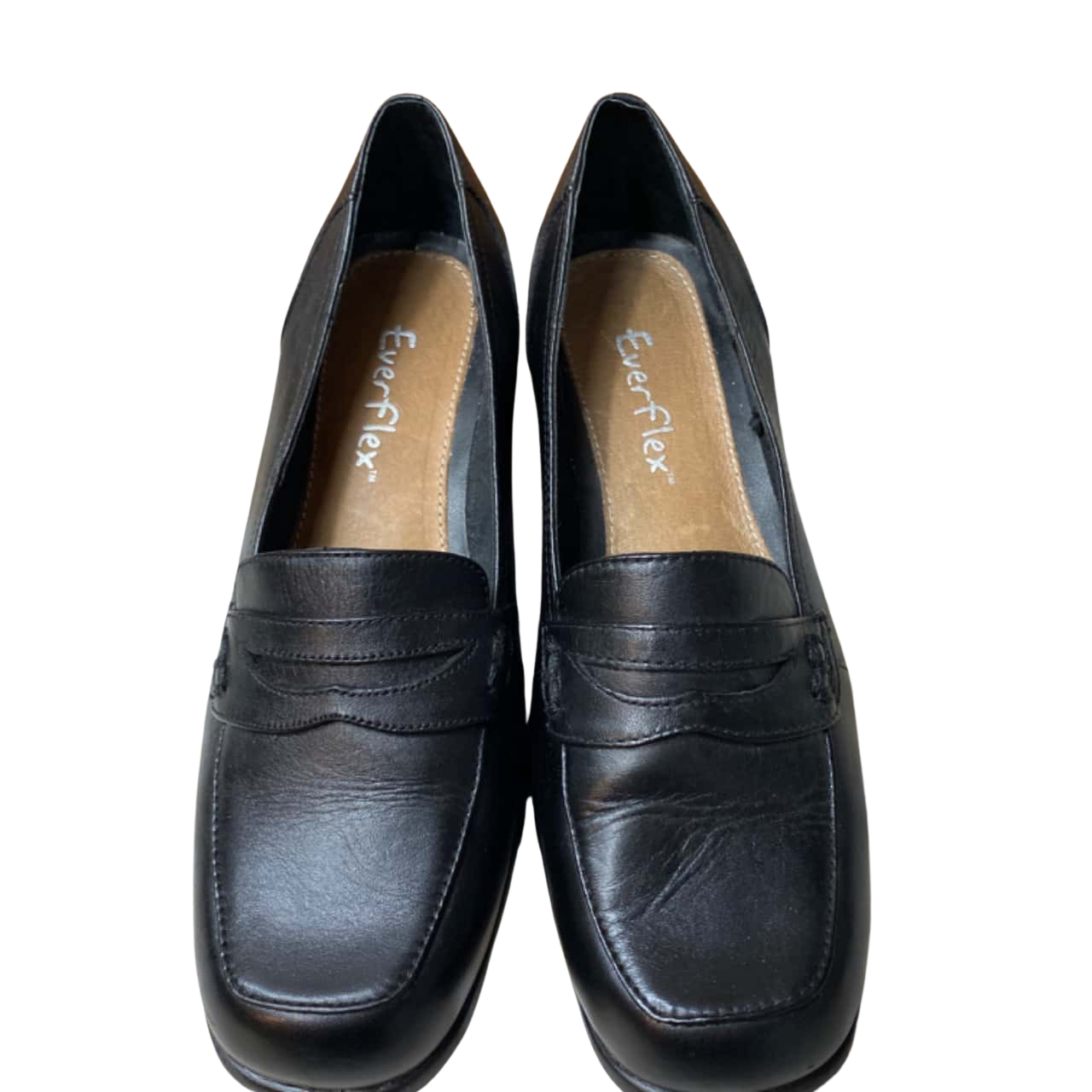 Womens Size 7 Black Everflex Leather Shoes