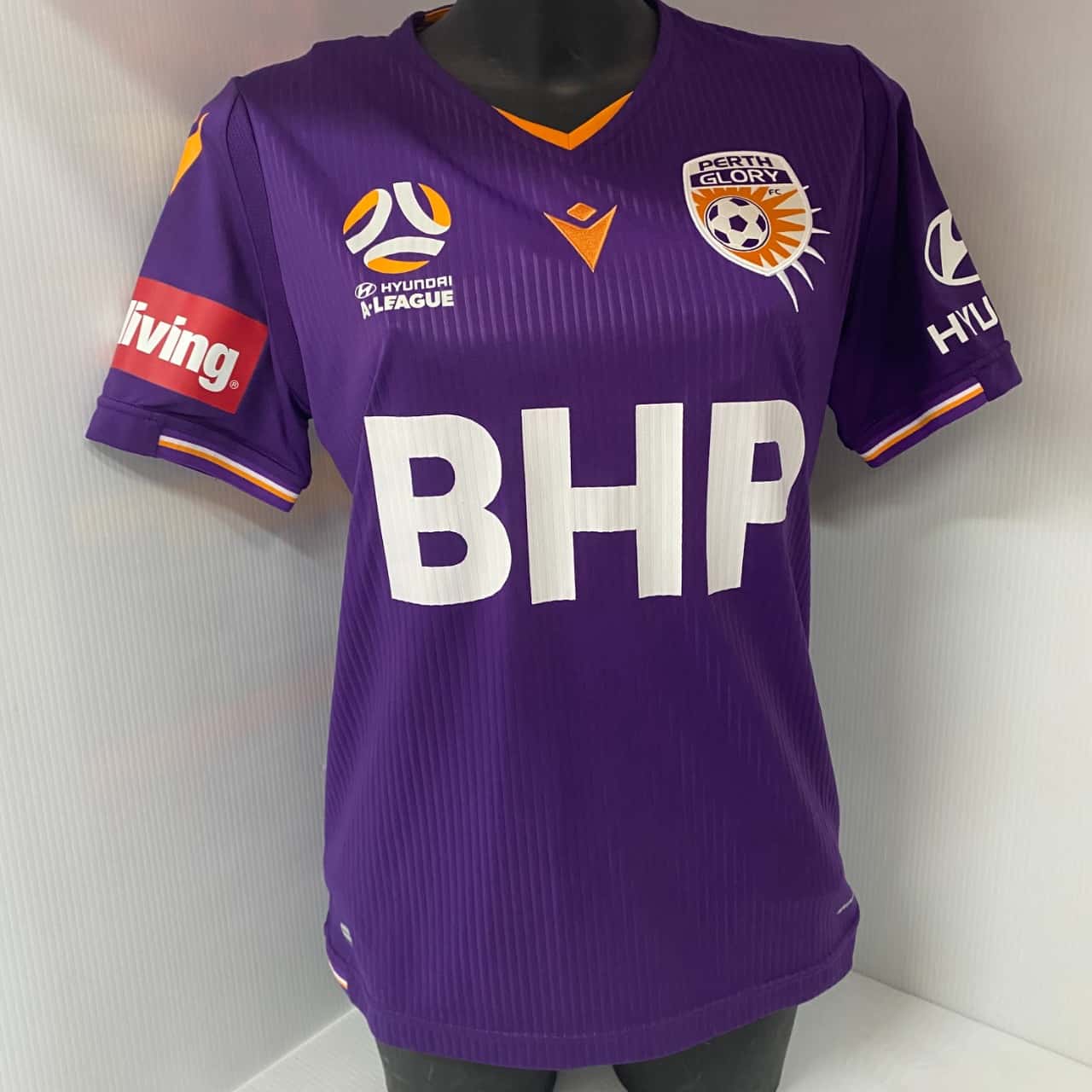 Mens Perth Glory FC Size S Purple Jersey number 29